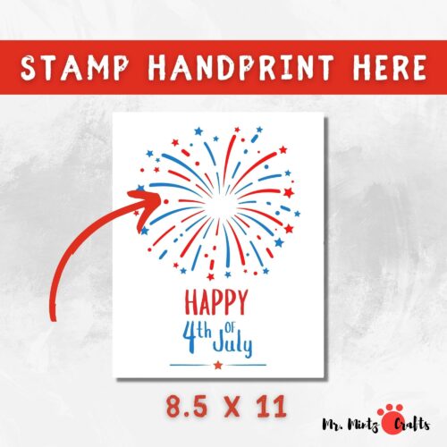 Firework Handprint Craft | 4th of July Activities | Made By Teachers