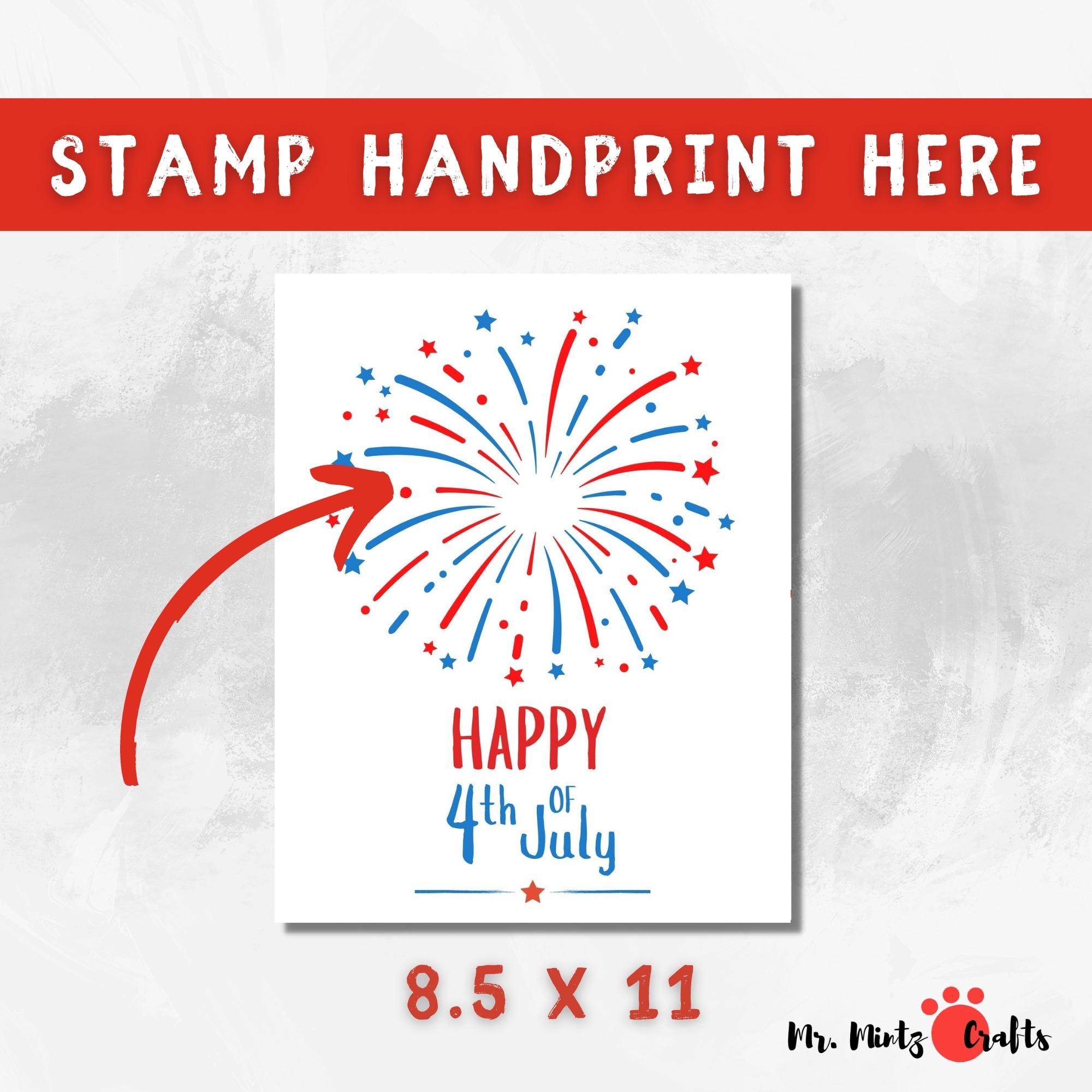 Firework Handprint Craft | 4th of July Activities | Made By Teachers
