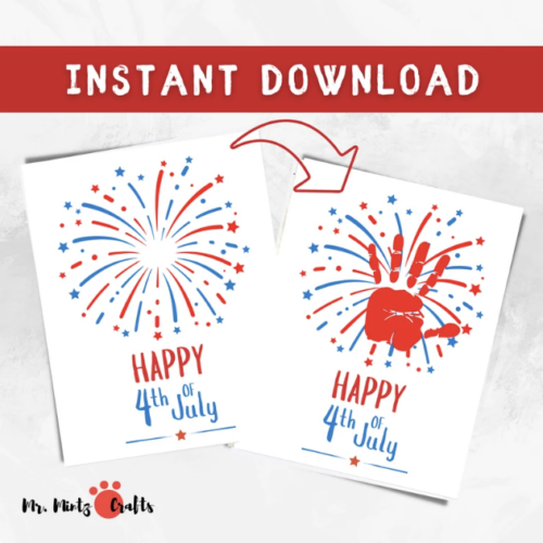 Firework Handprint Craft | 4th of July Activities | Made By Teachers