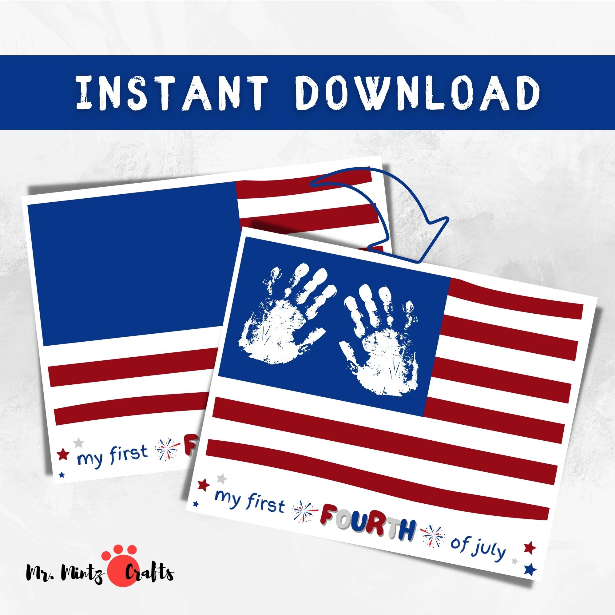 My First 4th July Handprint Craft | 4th of July Activities | Made By ...