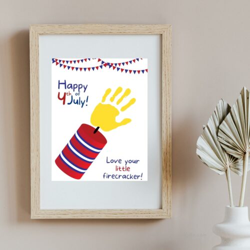 Firework Handprint Art | 4th of July Activities | Made By Teachers