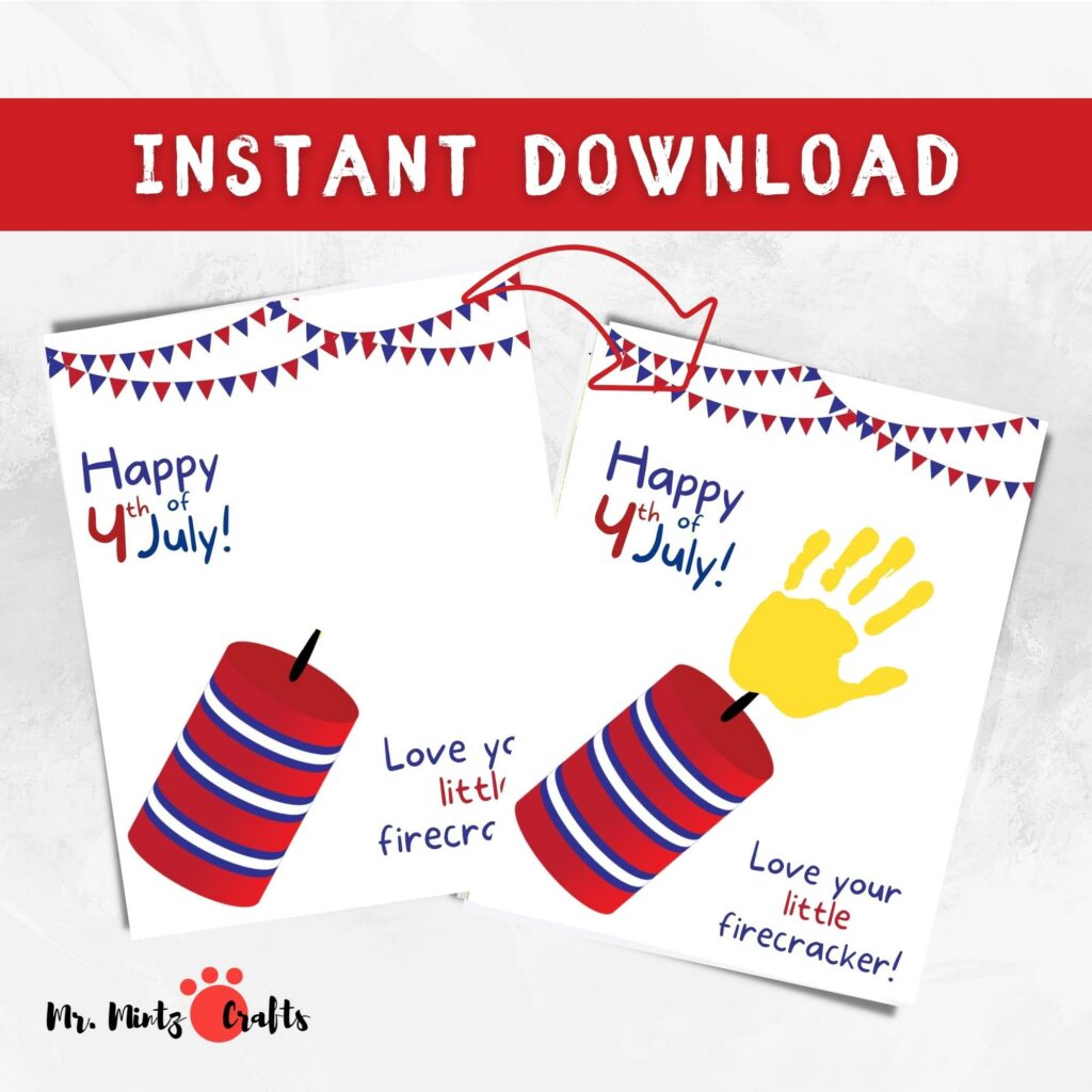 Firework Handprint Art | 4th of July Activities | Made By Teachers