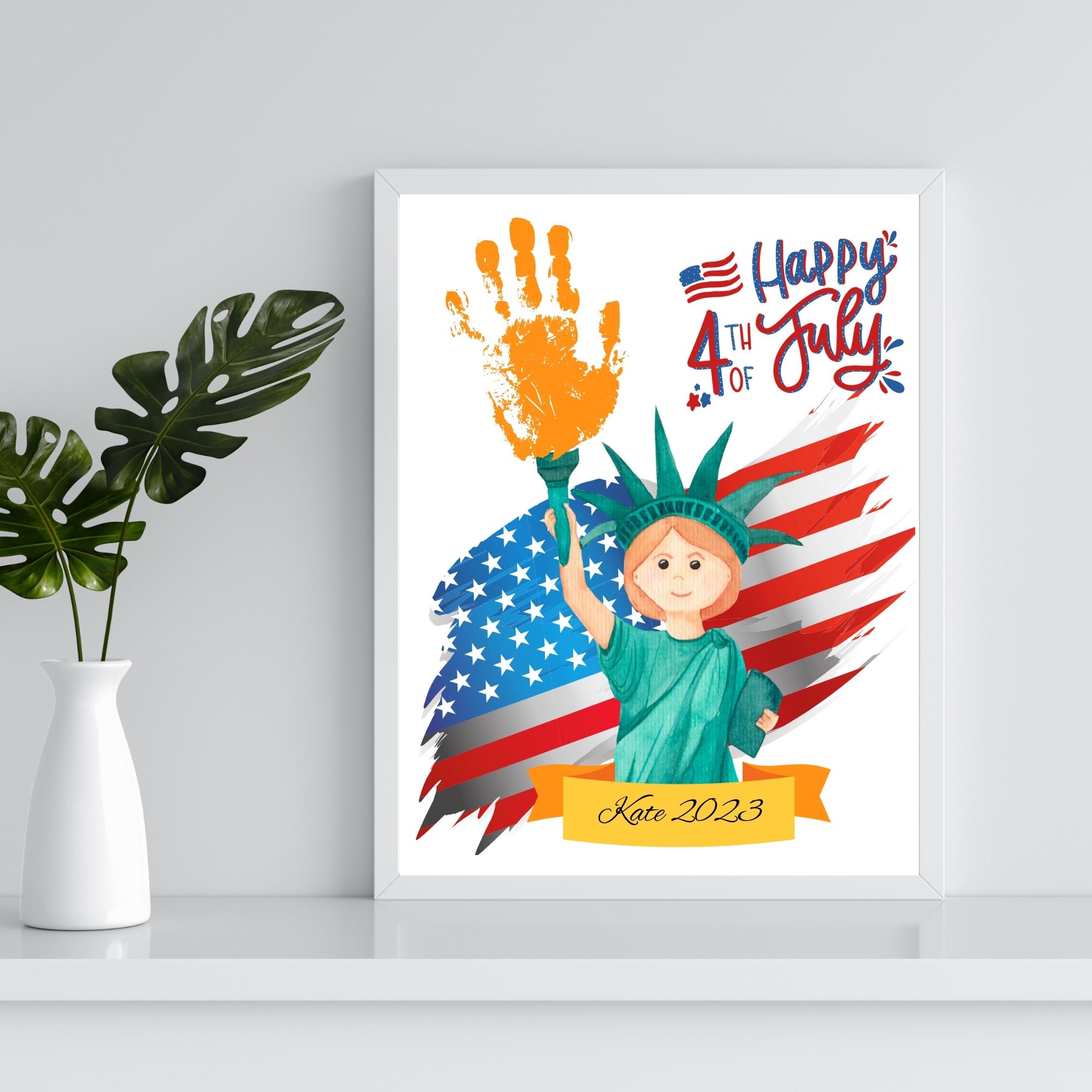 Statue of Liberty Handprint Art | 4th of July Activities | Made By Teachers