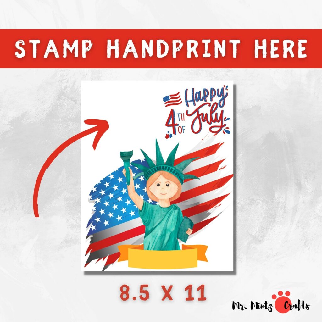 Statue of Liberty Handprint Art | 4th of July Activities | Made By Teachers