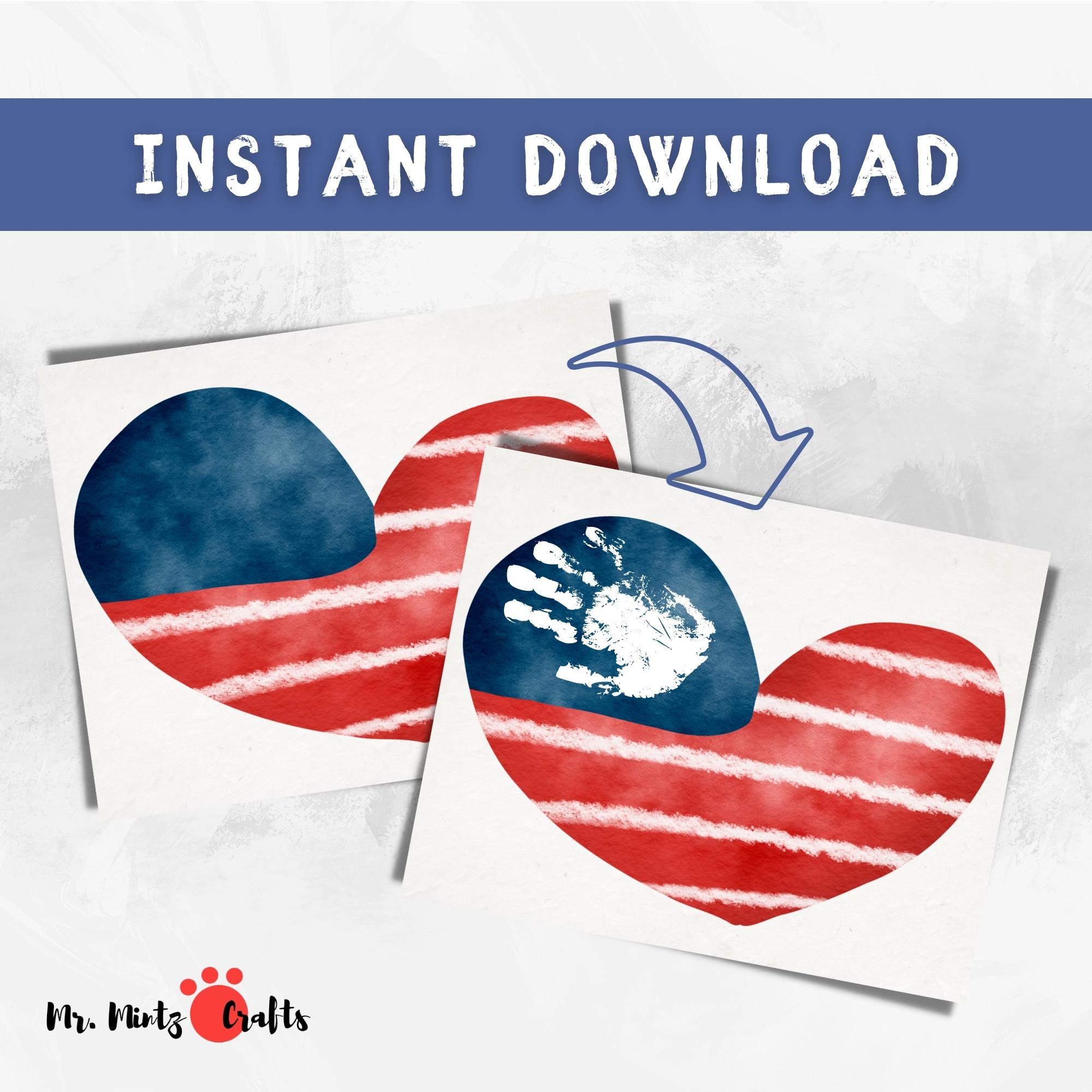 Handprint American Flag Craft | 4th of July Activities | Made By Teachers