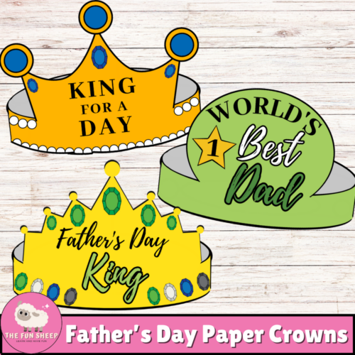 Father’s Day Paper Crowns | Headbands Coloring Printable Templates for ...
