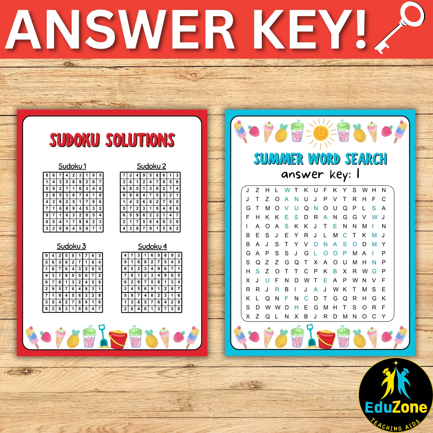 Summer Fun Activity Book for Kids Ages 3-5: Puzzles, Games, sudoku ...
