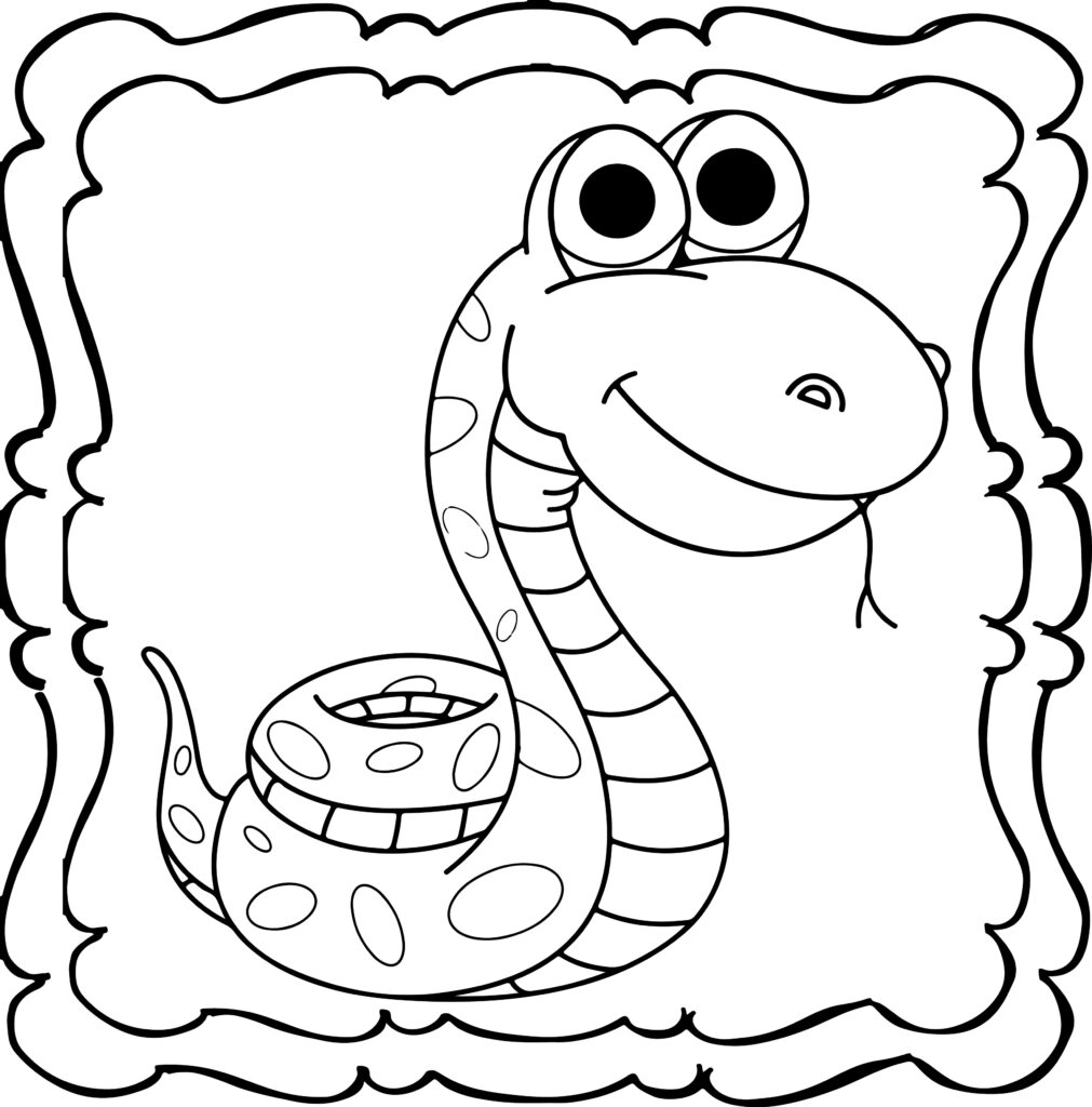 Snake Coloring Book : Easy and Fun Skiing Snakes Book for Kids | Made ...
