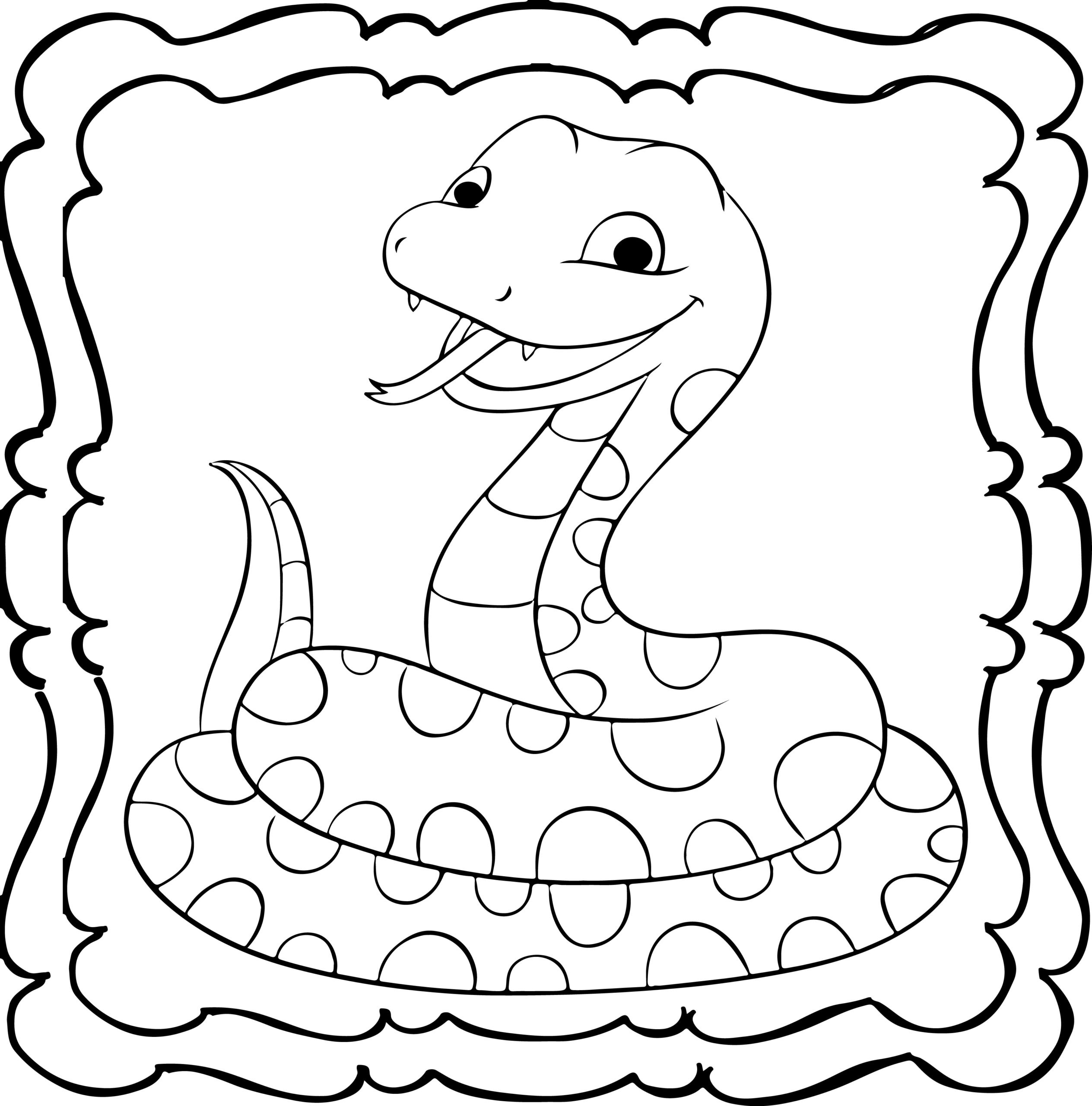 Snake Coloring Book : Easy and Fun Skiing Snakes Book for Kids | Made ...