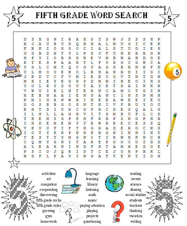 Word Search Puzzles Set 7 For 5th Grade Made By Teachers