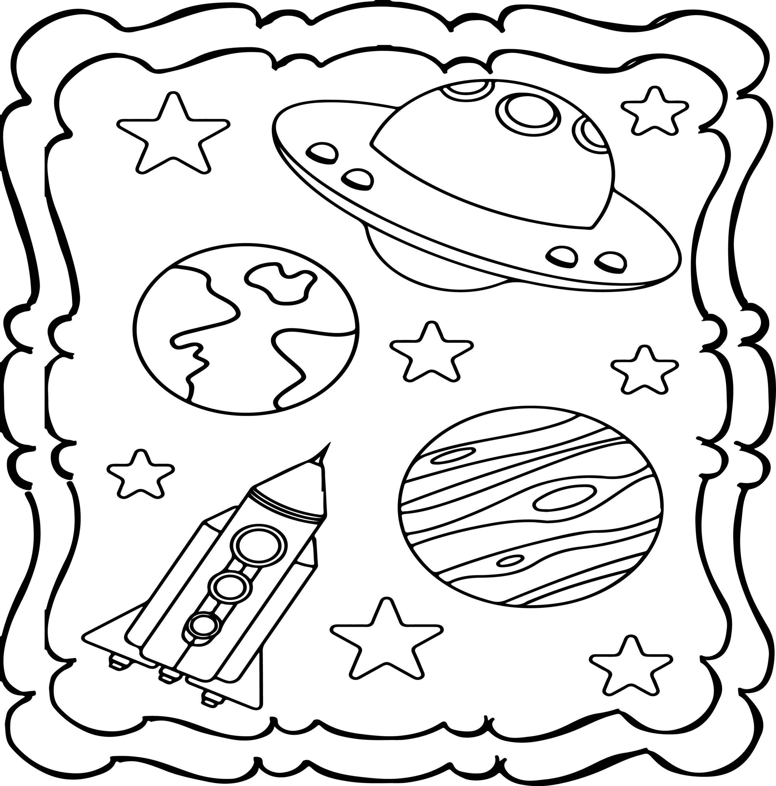 Space Coloring Book : Easy and Fun Skiing Space Book for Kids | Made By ...