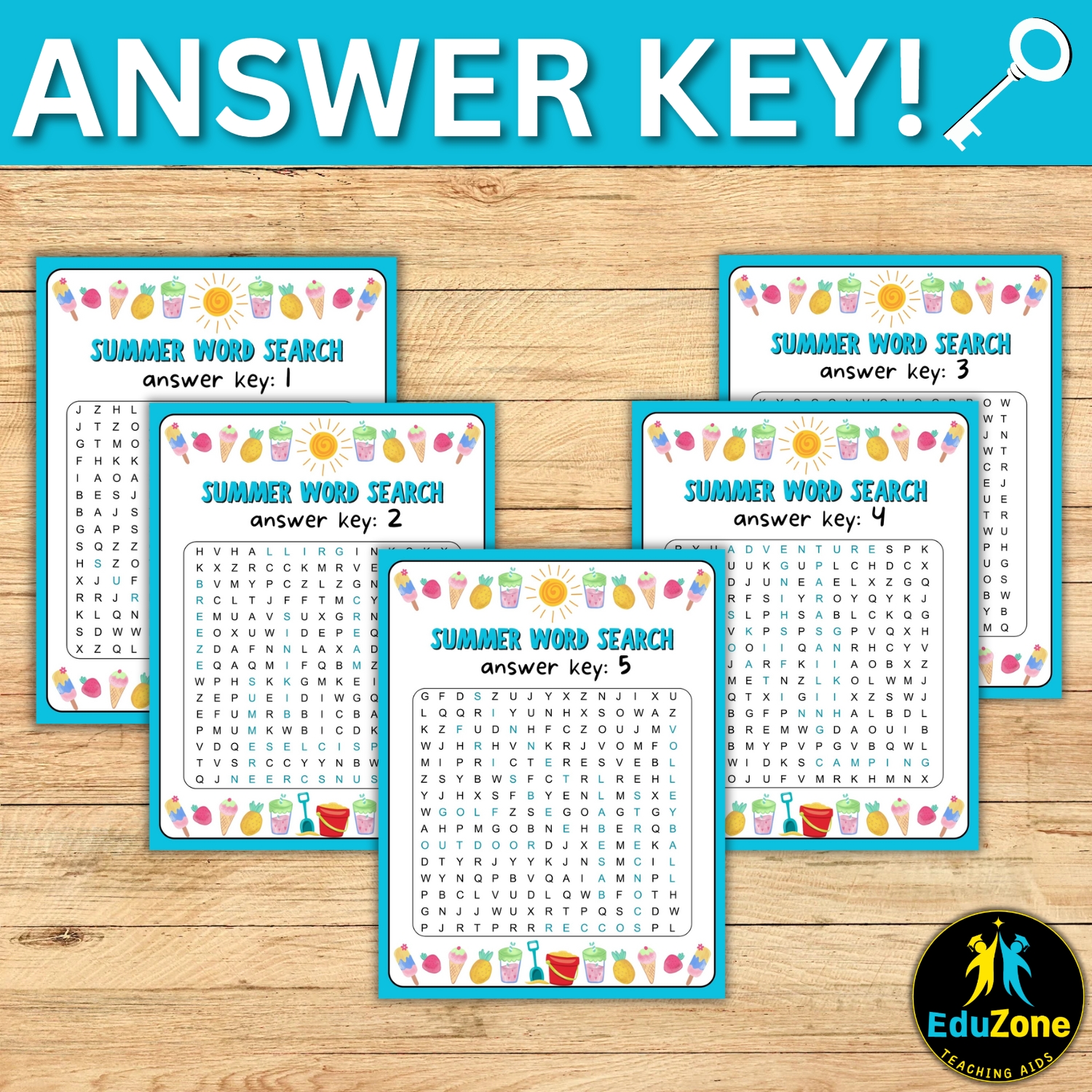 Summer Adventure Quest: Beach Themed Word Search Puzzles for Kids ...