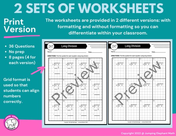 Long Division 2 Digit by 1 Digit No Remainders Google Slides and ...