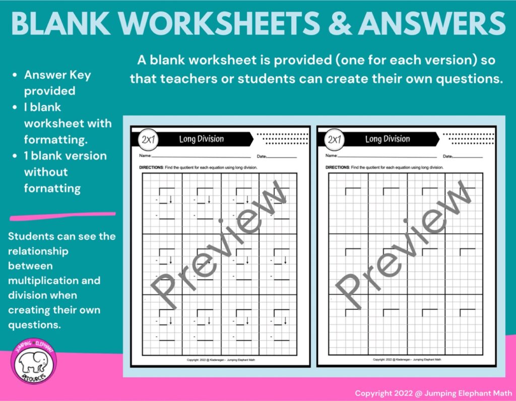 Long Division 2 Digit by 1 Digit No Remainders Google Slides and ...