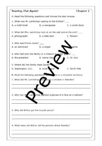 Jeff Brown "Stanley, Flat Again!" worksheets | Made By Teachers