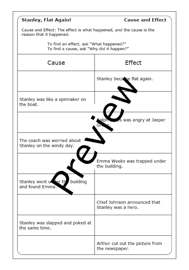 Jeff Brown "Stanley, Flat Again!" worksheets | Made By Teachers