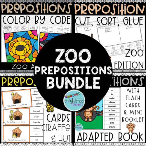 Zoo Preposition Worksheets and Activities BUNDLE - Zoo Animal ...