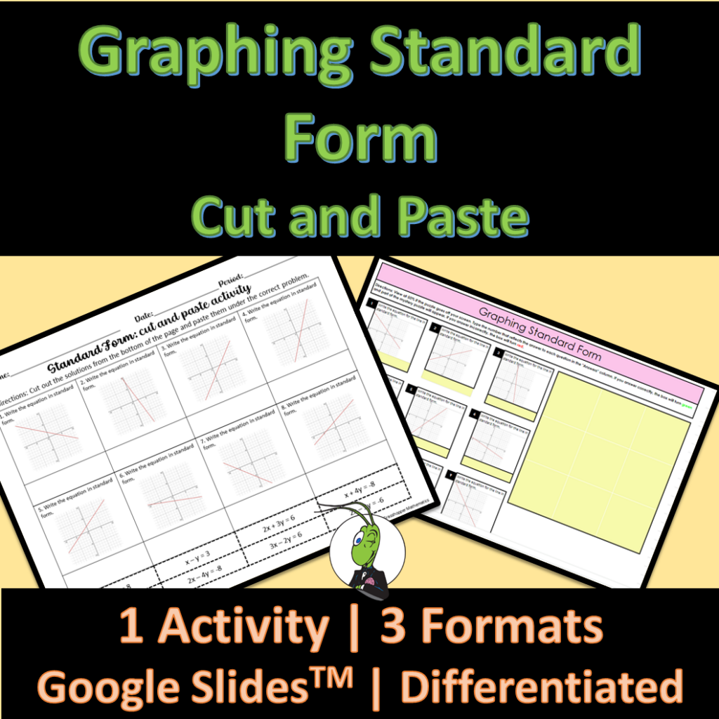 Graphing Standard Form Linear | Cut and Paste Activity | Mystery ...