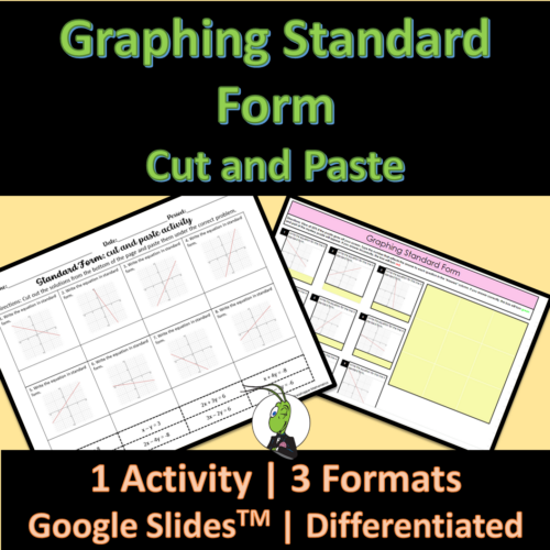 Graphing Standard Form Linear | Cut and Paste Activity | Mystery ...