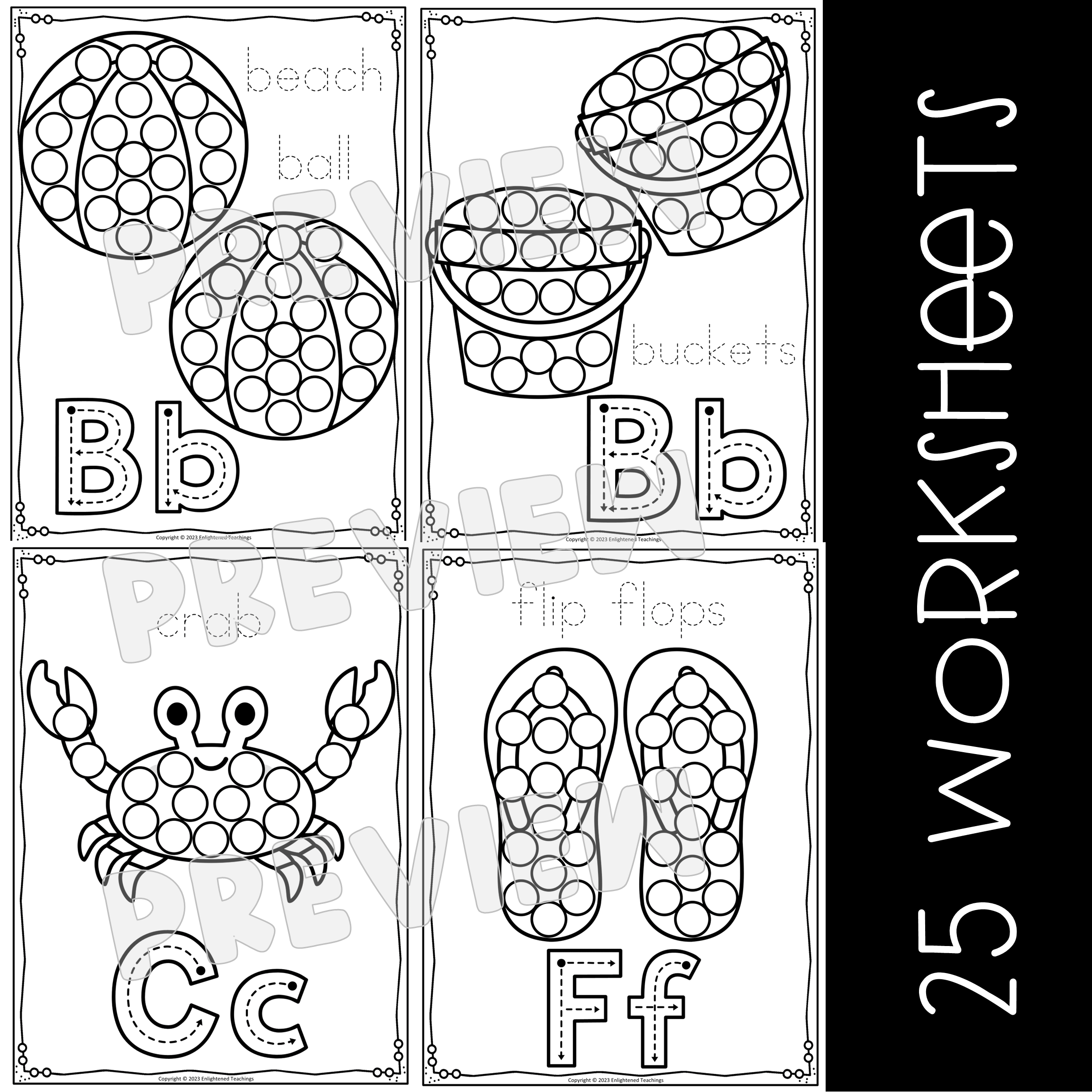 Summer Dot Marker Fine Motor Activity Spring Dot Painting Summer Do a ...