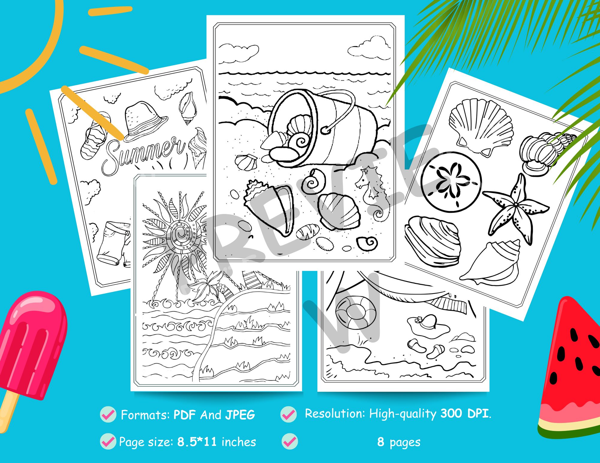 Summer Coloring Pages | End of Year Activities | Made By Teachers