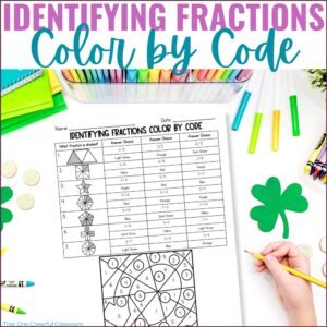 St. Patrick's Day Math Identifying Fractions Color by Number | Made By ...