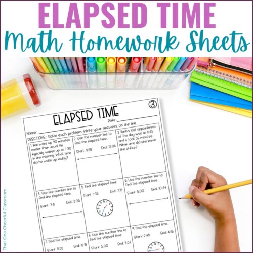Elapsed Time with Word Problems Math Homework Worksheets for 3rd Grade ...