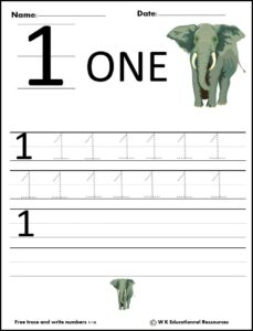 Free trace and write numbers 1-10 | Made By Teachers