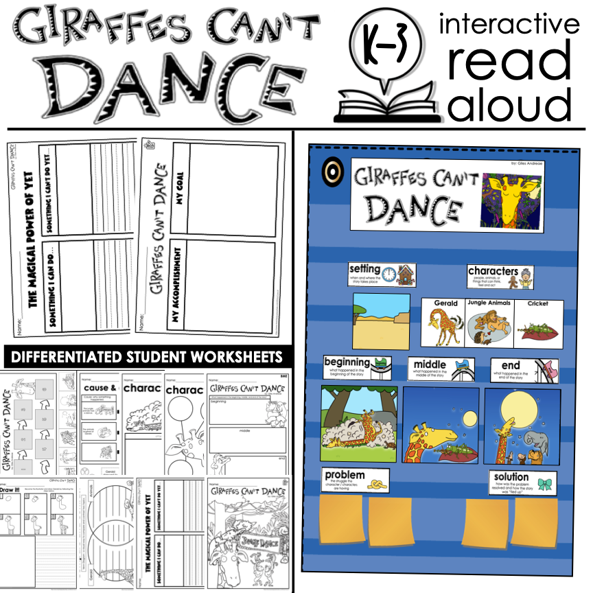 Giraffes Can't Dance Read Aloud Activities | RETELL + Craft | Growth ...