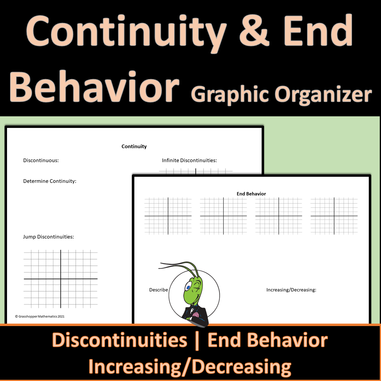 Continuity and End Behavior AP Calculus Graphic Organizer | Made By ...