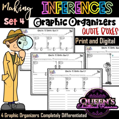Making Inferences Graphic Organizers, Inference Graphic Organizer ...