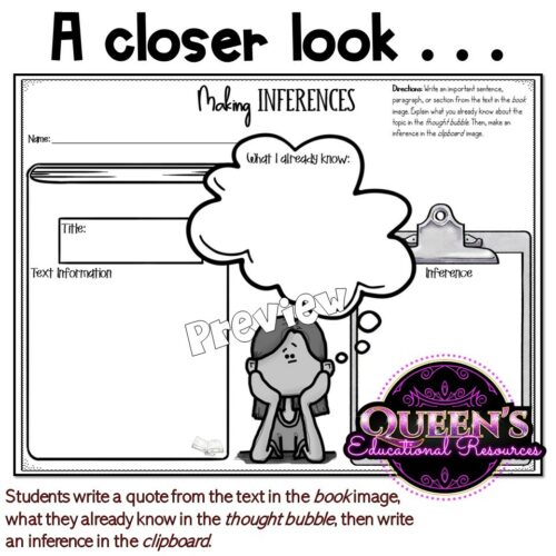 Making Inferences Graphic Organizers, Inference Graphic Organizer ...