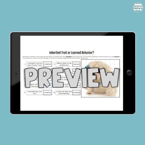 Inherited Trait or Learned Behavior Heredity Digital Pixel Art Puzzle 2 ...