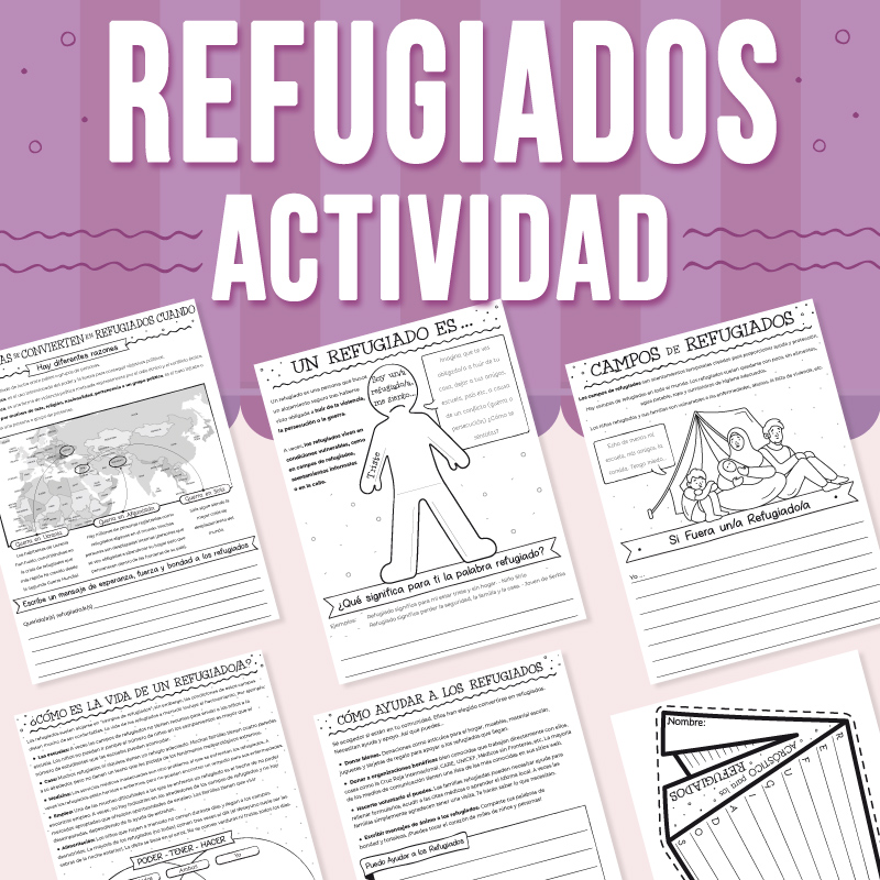 Refugiados: Actividad de Escritura, Diagrama de Venn, SEL y Manualidad ...