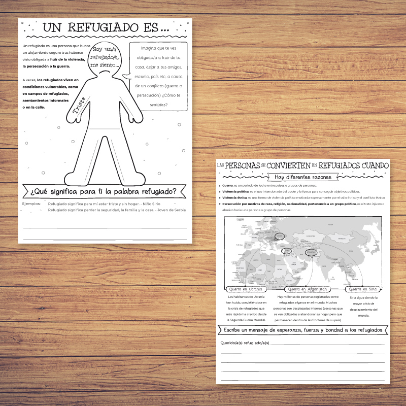 Refugiados: Actividad de Escritura, Diagrama de Venn, SEL y Manualidad ...