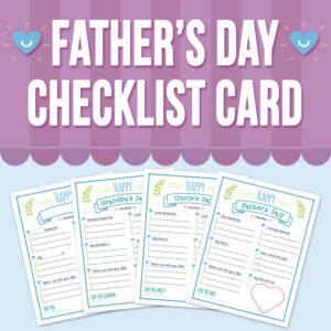 Father’s Day Checklist Card BUNDLE | Made By Teachers