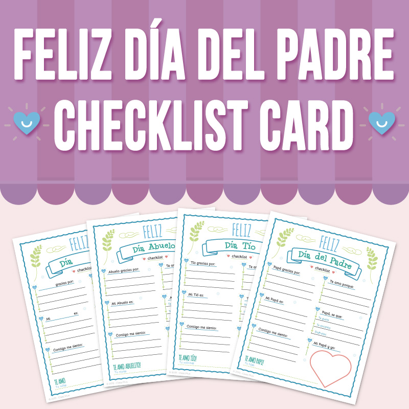 Feliz Día del Padre Checklist Card | Made By Teachers