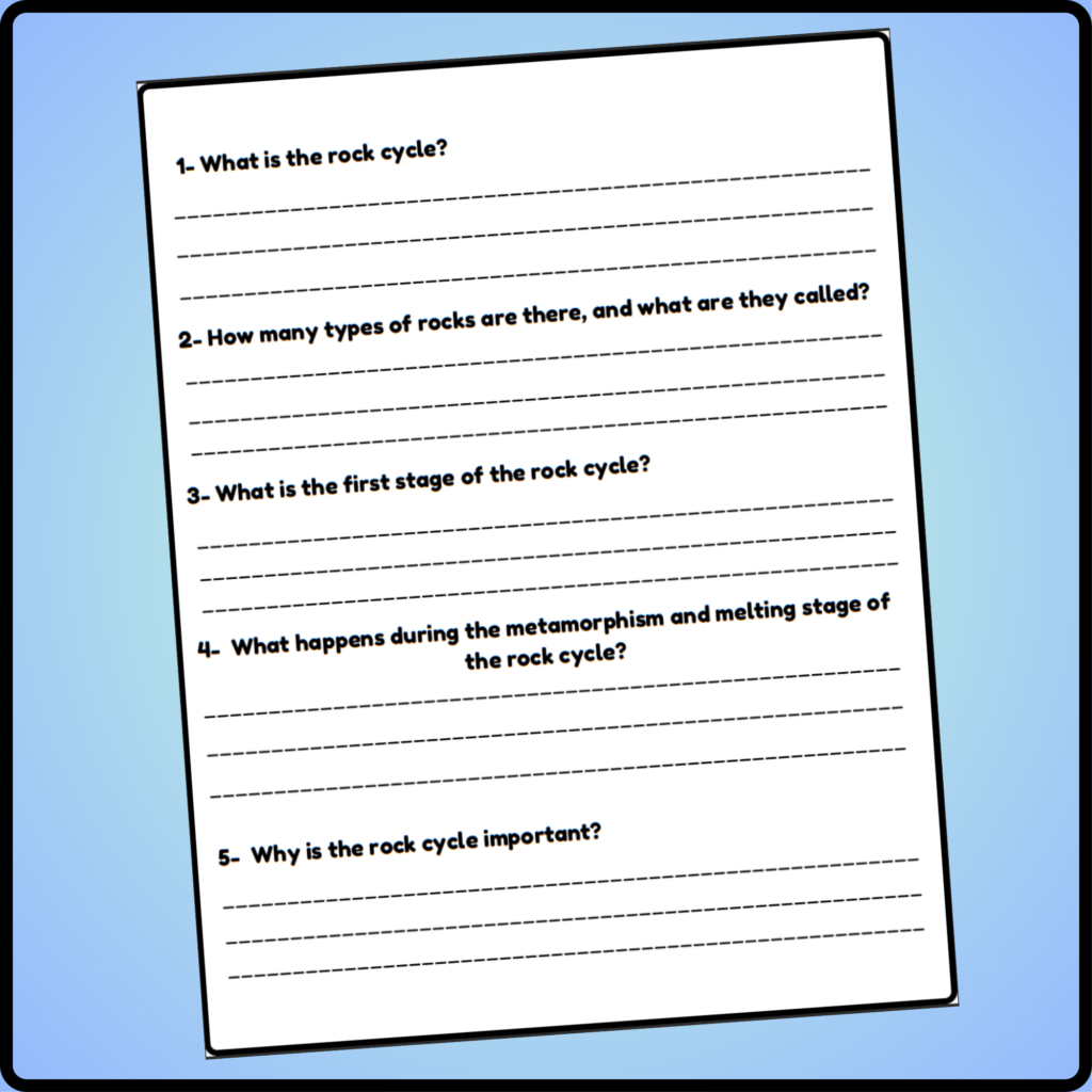 Exploring the Wonders of the Rock Cycle Reading and Questions | Made By ...