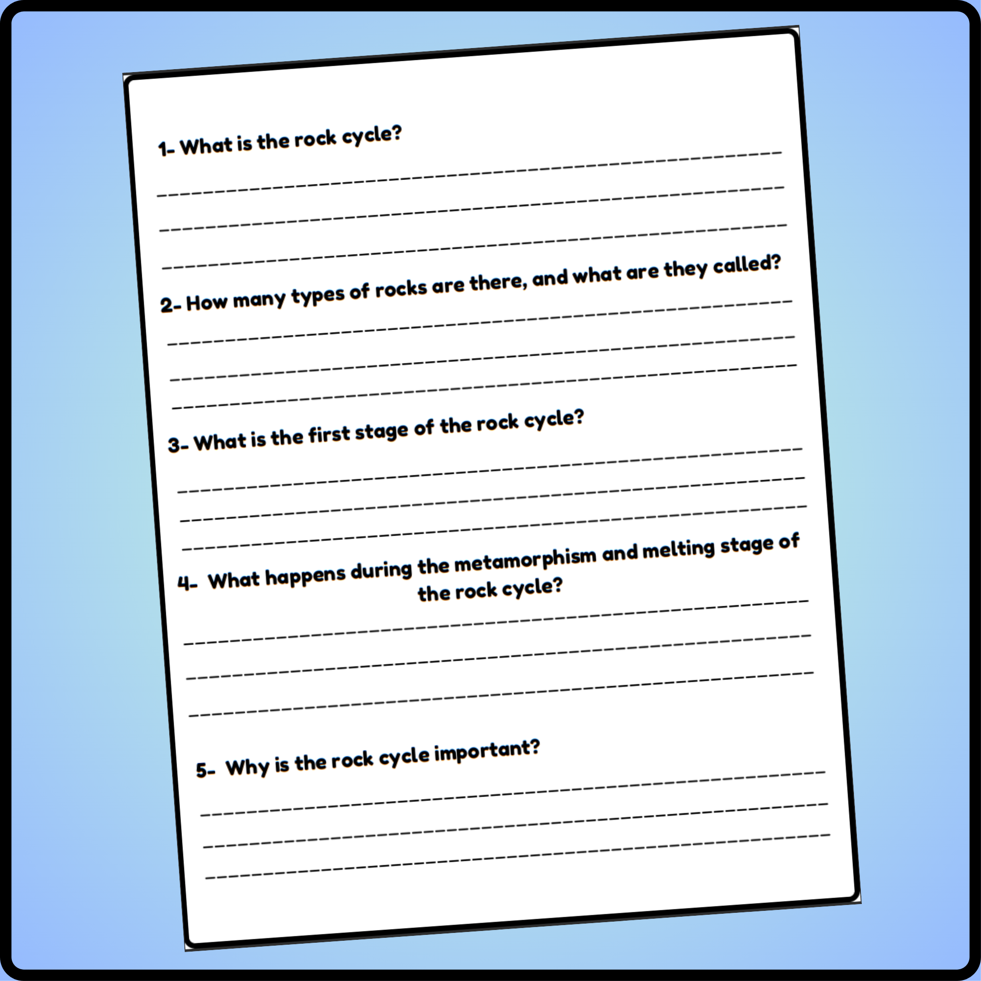 Exploring the Wonders of the Rock Cycle Reading and Questions | Made By ...