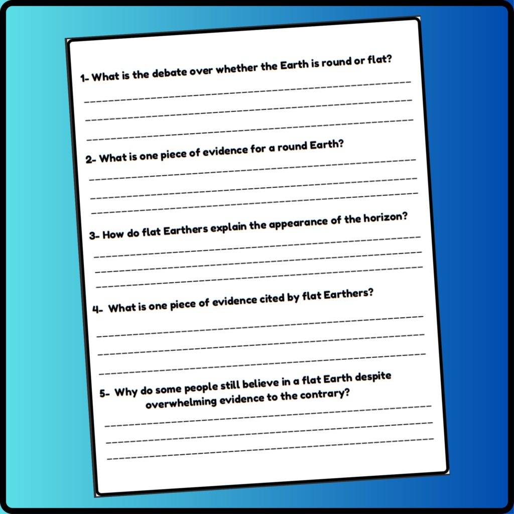 Round or Flat Earth Examining the Evidence Reading and Questions | Made ...