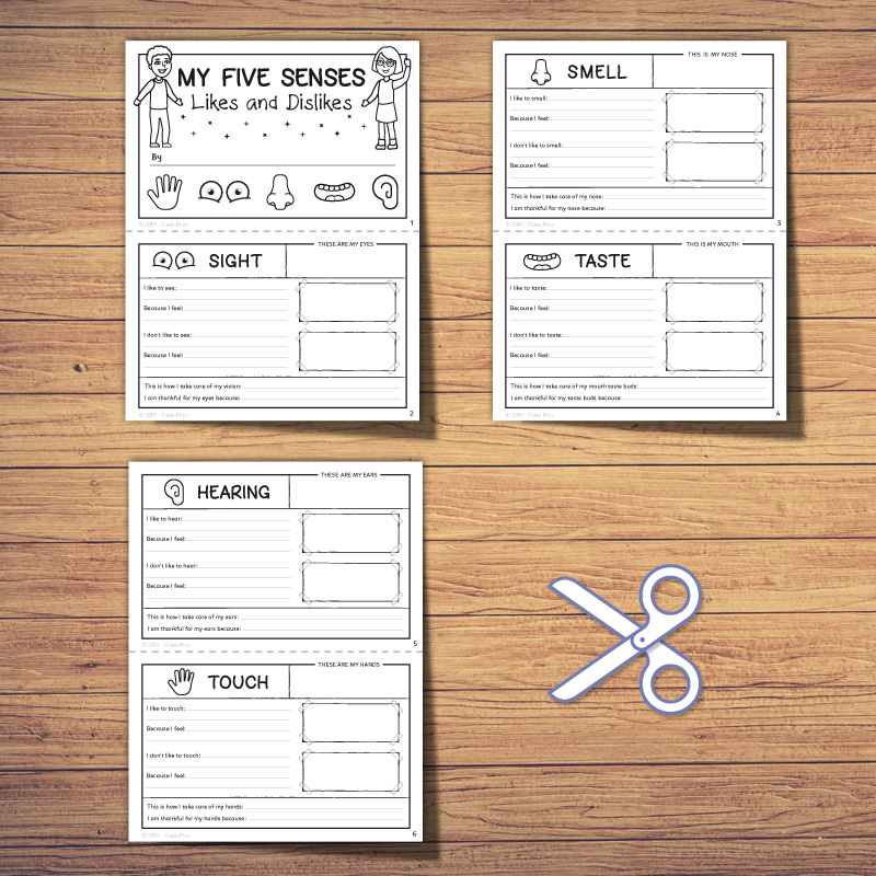 Five Senses Crown & Mini Book Activity, Likes and Dislikes | Made By ...