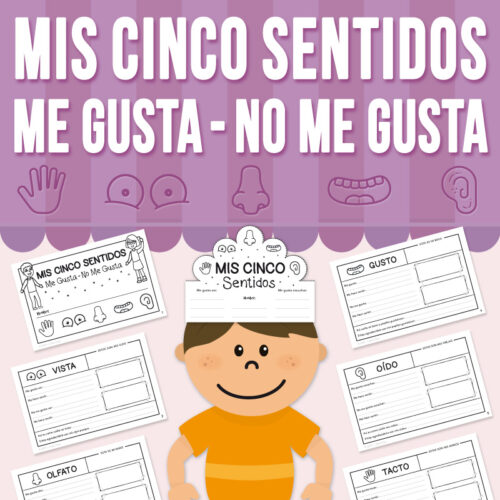 Mis Cinco Sentidos Corona y Mini Libro: Actividad Me Gusta, No Me Gusta ...