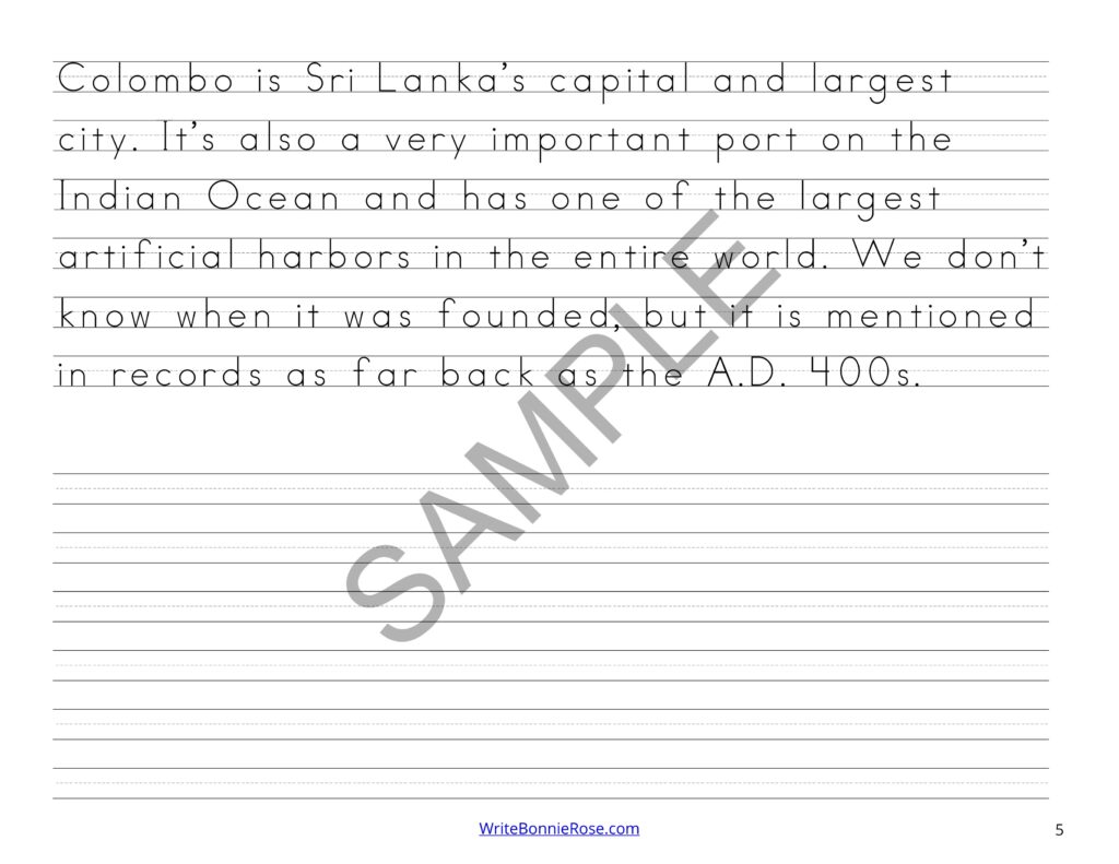 My Book About Sri Lanka with Print Copywork | Made By Teachers