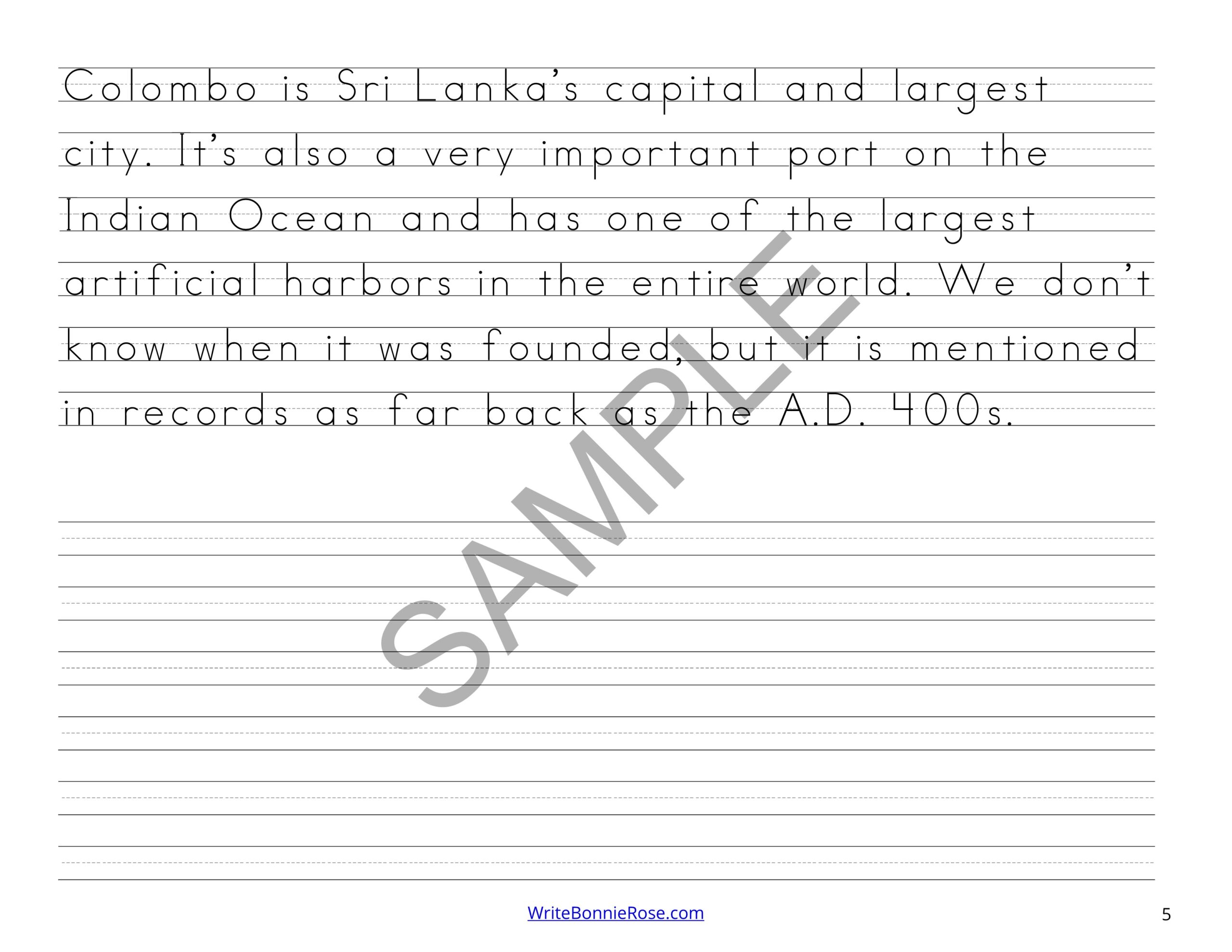 My Book About Sri Lanka with Print Copywork | Made By Teachers