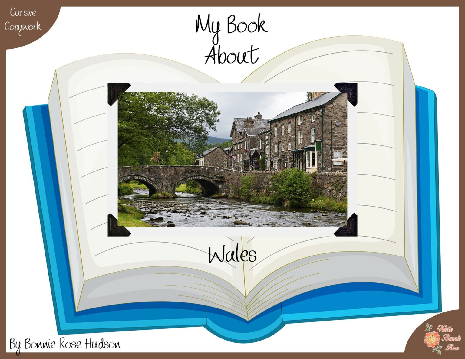 My Book About Wales with Cursive Copywork - Made By Teachers