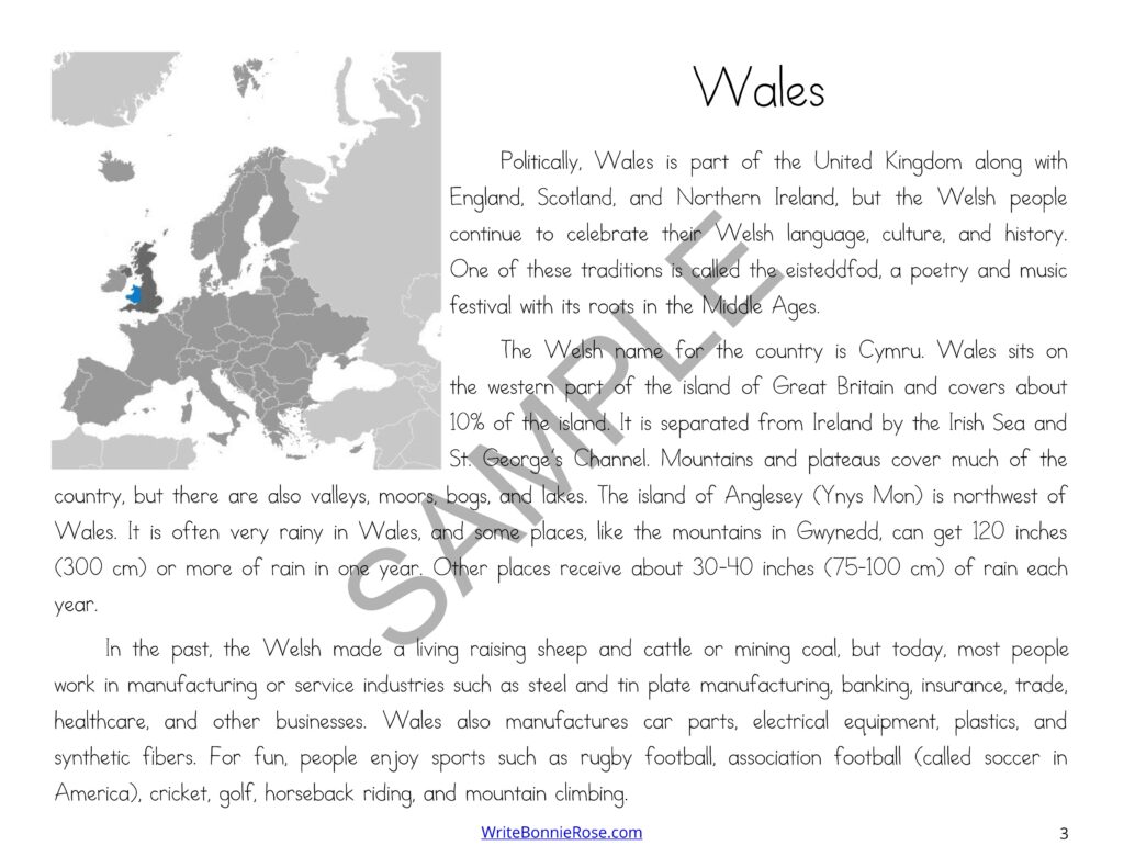 My Book About Wales with Print Copywork | Made By Teachers
