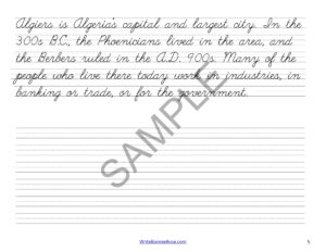 My Book About Algeria with Cursive Copywork | Made By Teachers