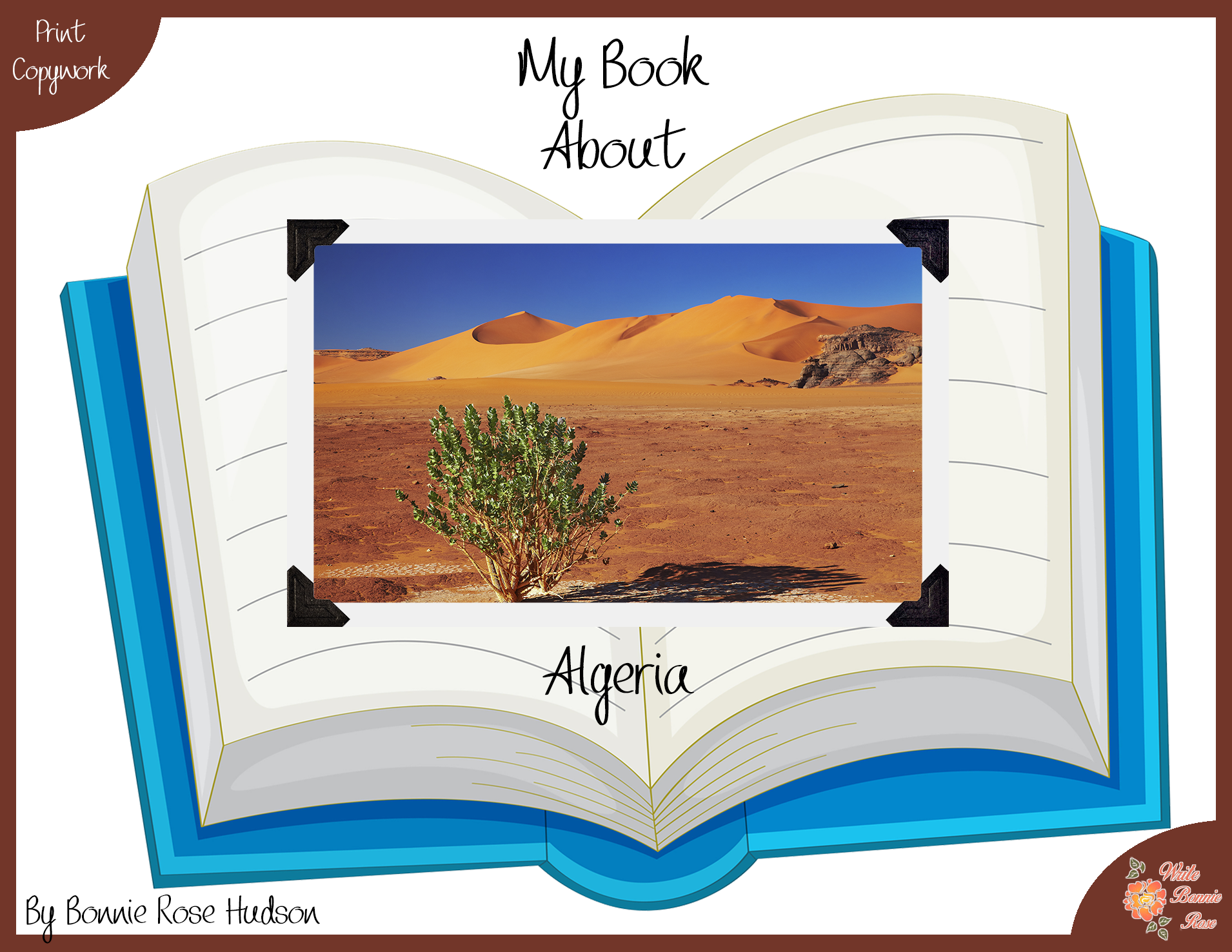 My Book About Algiera with Print Copywork | Made By Teachers