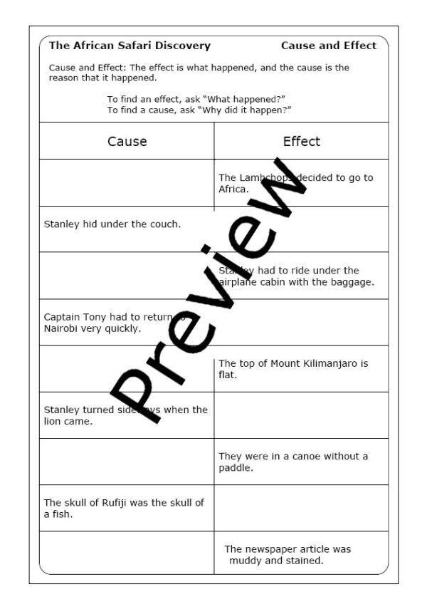 Flat Stanley "The African Safari Discovery" worksheets | Made By Teachers