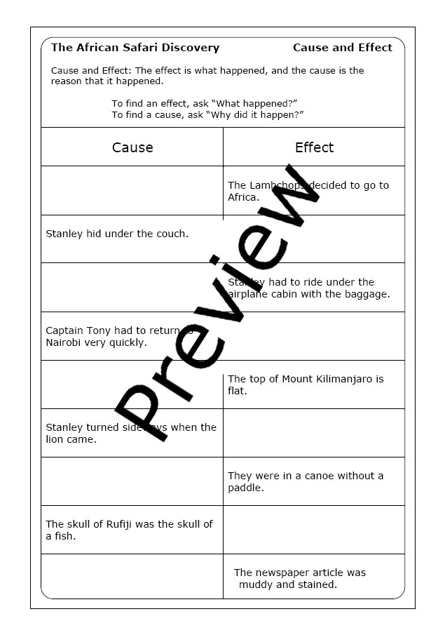 Flat Stanley "The African Safari Discovery" worksheets | Made By Teachers